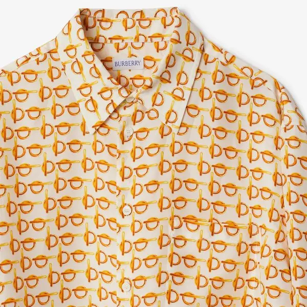 Burberry Printed Long-sleeve Shirt - Nude
