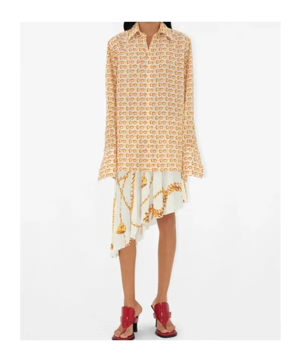 Burberry Printed Long-sleeve Shirt - Nude