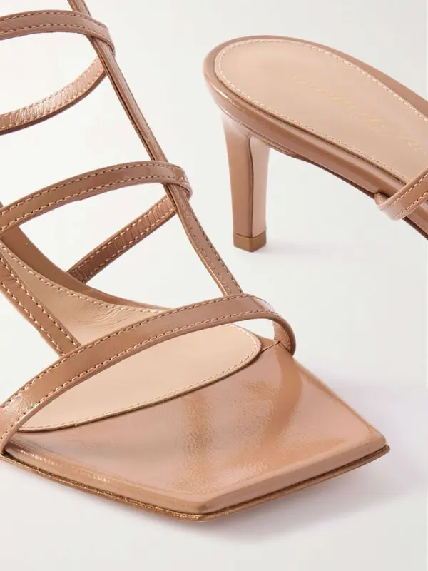 GIANVITO ROSSI Mondry 55mm Leather Sandals - Brown