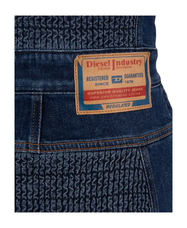 DIESEL® Sleeveless Smocked Denim Dress
