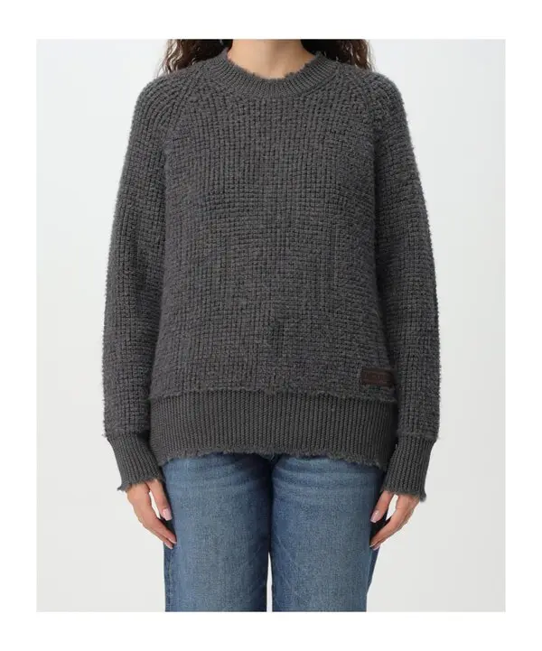 Dsquared2 Crew Neck Long-sleeved Sweater - Black