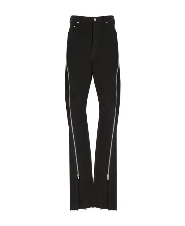 Rick Owens Mid-rise Zip-up Extra-length Jeans - No