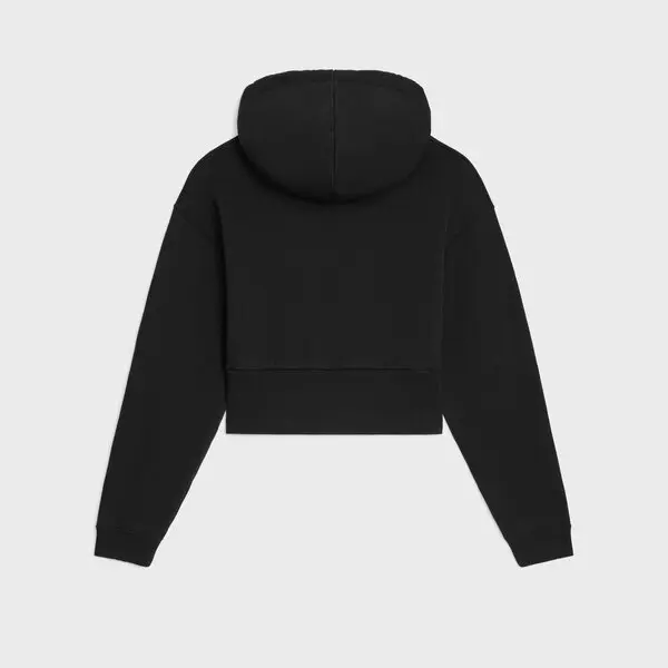 Celine Cropped Hoodie In Cotton Fleece