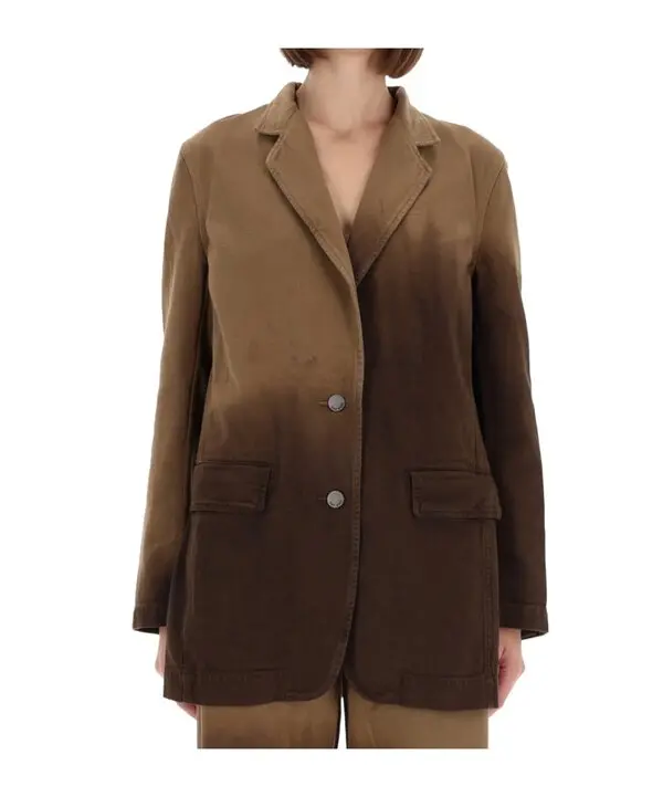 UMA WANG Long-sleeved Suit Jacket - Brown