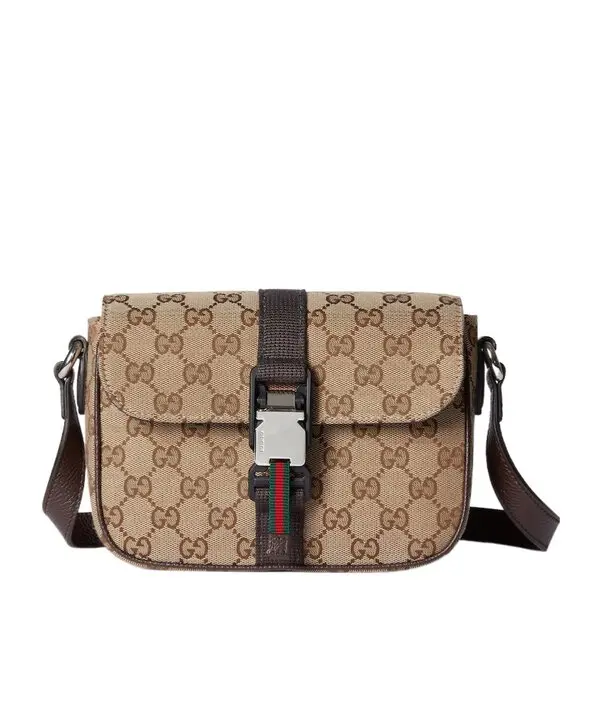 Gucci Monogrammed Crossbody Bag - Beige/ebony