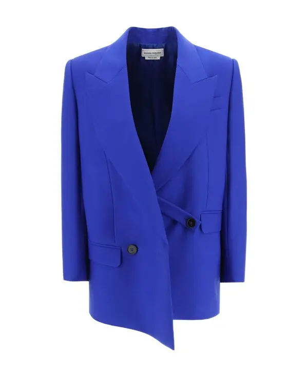 Alexander McQueen Asymmetric Double-breasted Tailored Blazer