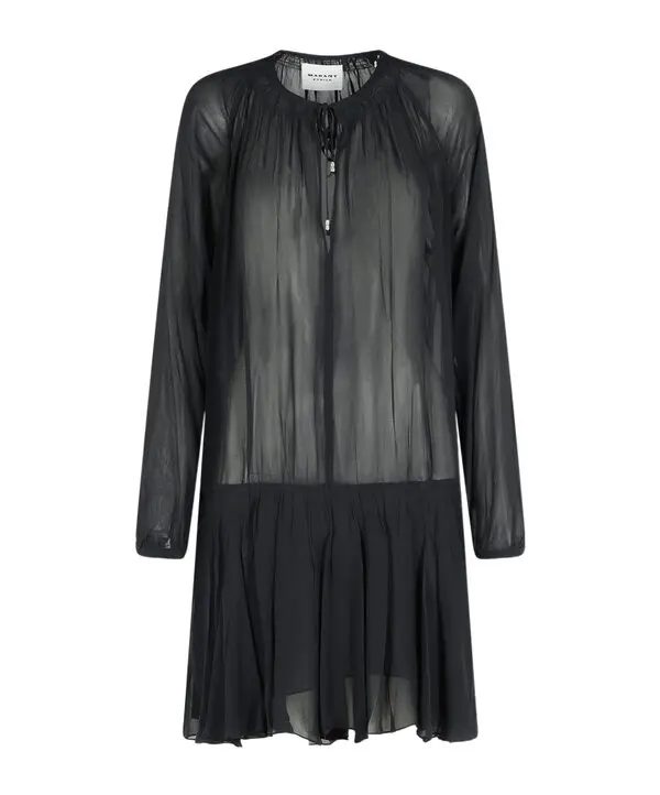 Isabel Marant Étoile Pleated Drawstring Mini Dress