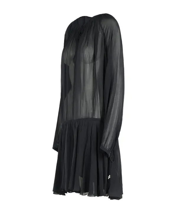 Isabel Marant Étoile Pleated Drawstring Mini Dress