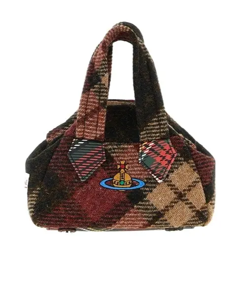 VIVIENNE WESTWOOD Logo Embroidered Mini Handbag - Brown