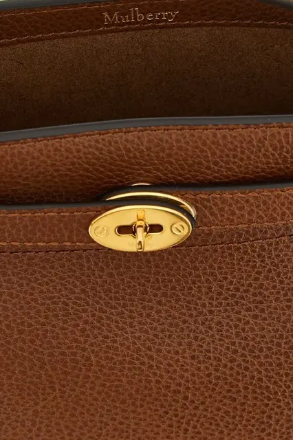 Mulberry Leather Satchel Bag With Postman's Lock