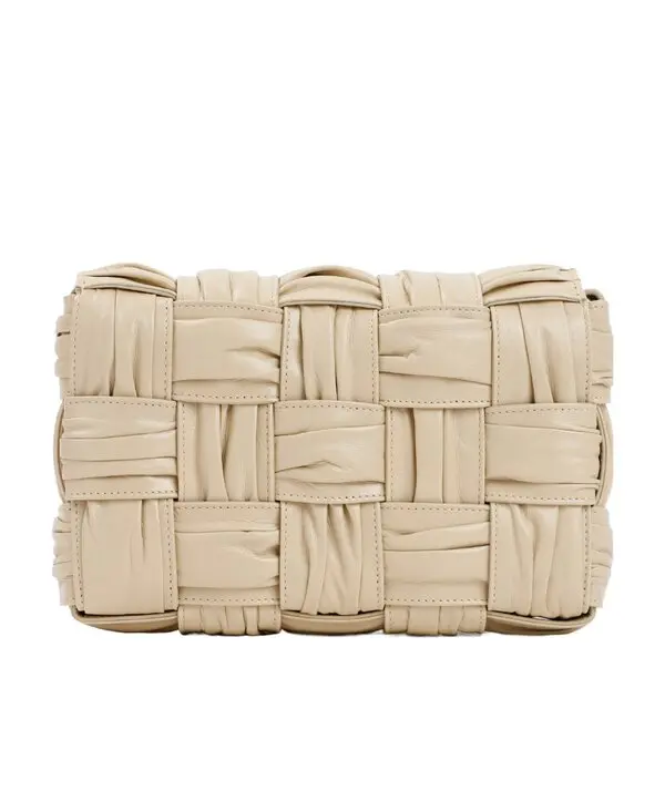 Bottega Veneta Cassette Crossbody Bag - Oat