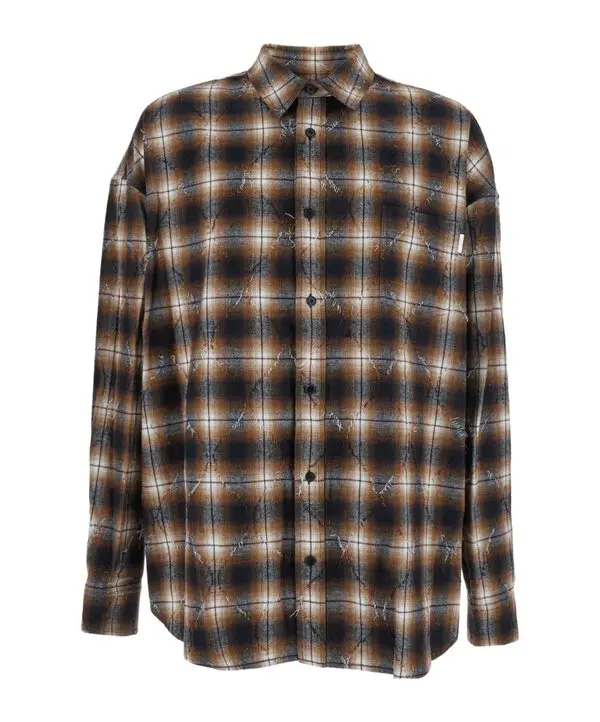 JUUN.J Check Pattern Shirt - Black