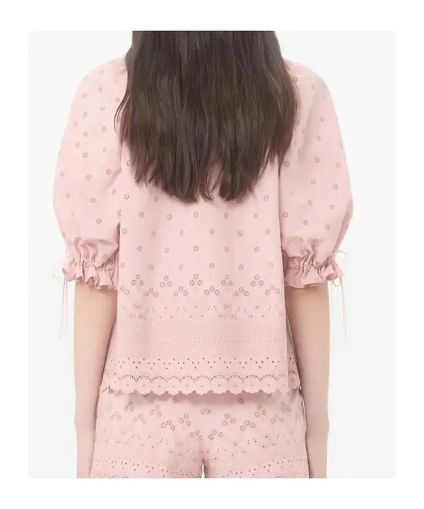 Valentino Garavani Puff-sleeved Blouse With Ruffled Details