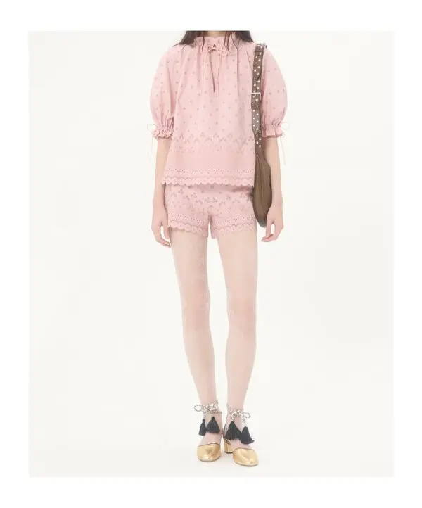 Valentino Garavani Puff-sleeved Blouse With Ruffled Details
