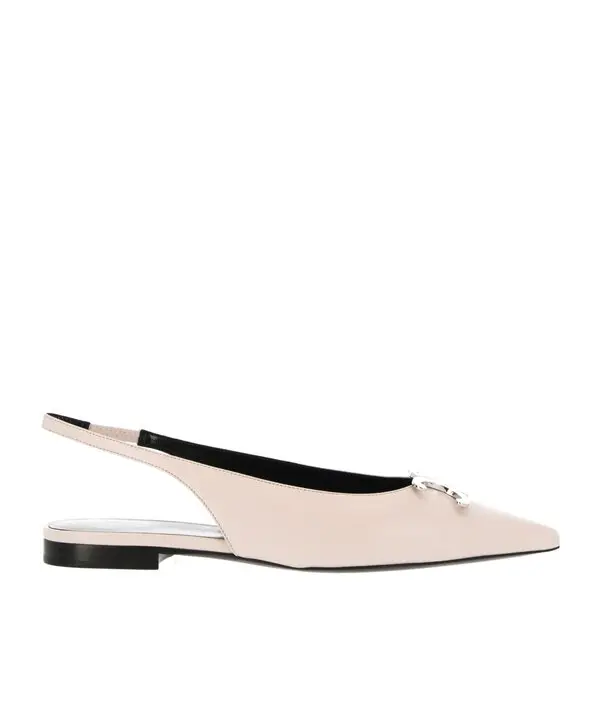 Celine Alma Triomphe Flat Slingback In Lambskin