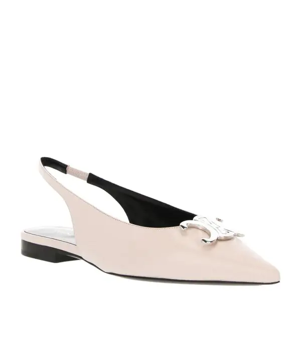 Celine Alma Triomphe Flat Slingback In Lambskin