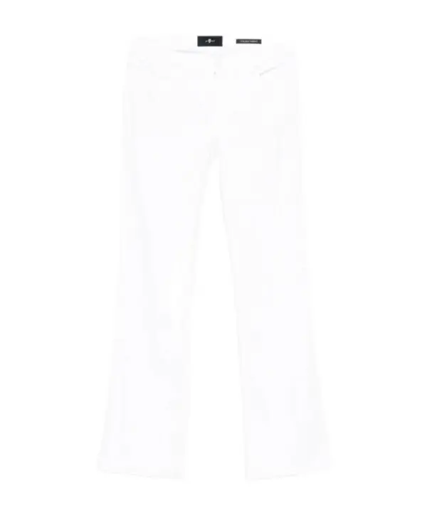 7 For All Mankind Belt Loop Jeans - White