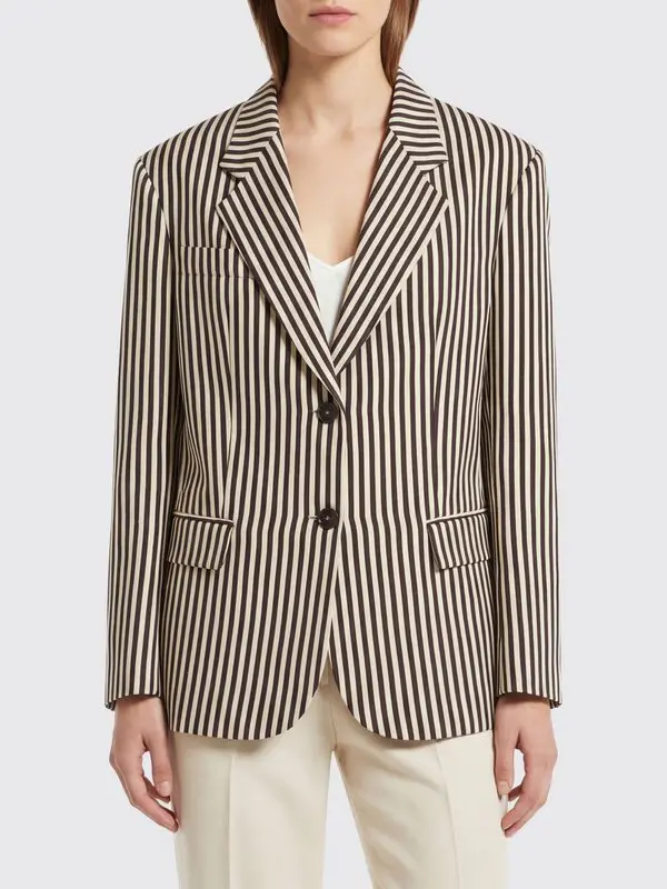 ALYSI Single Breasted Striped Blazer
