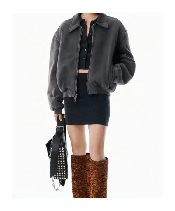 Alexander Wang Oversized Zip-up Moto Jacket
