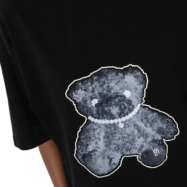 We11Done Teddy Bear-print Cotton T-shirt - Black