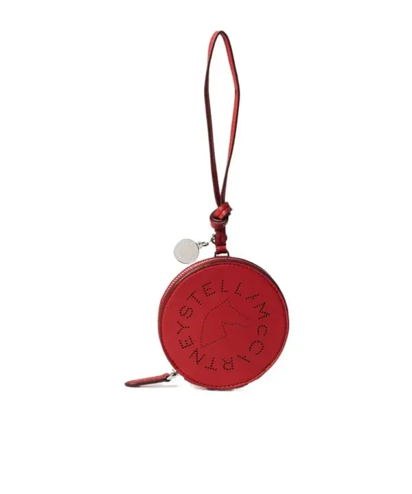 Stella McCartney Perforated Round Keyring - Red