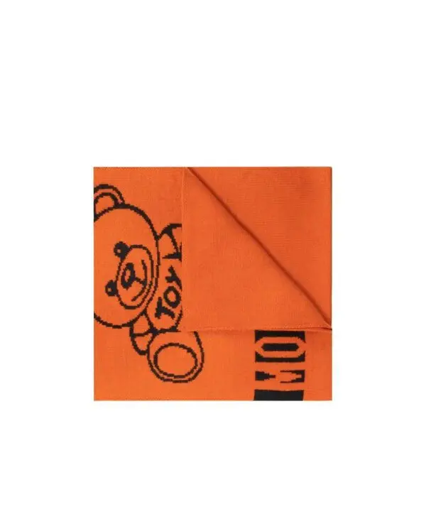 Moschino Logo Scarf - Orange
