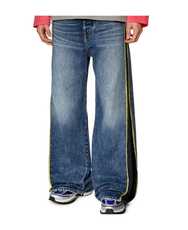 DIESEL® Logo-patch Wide-leg Jeans