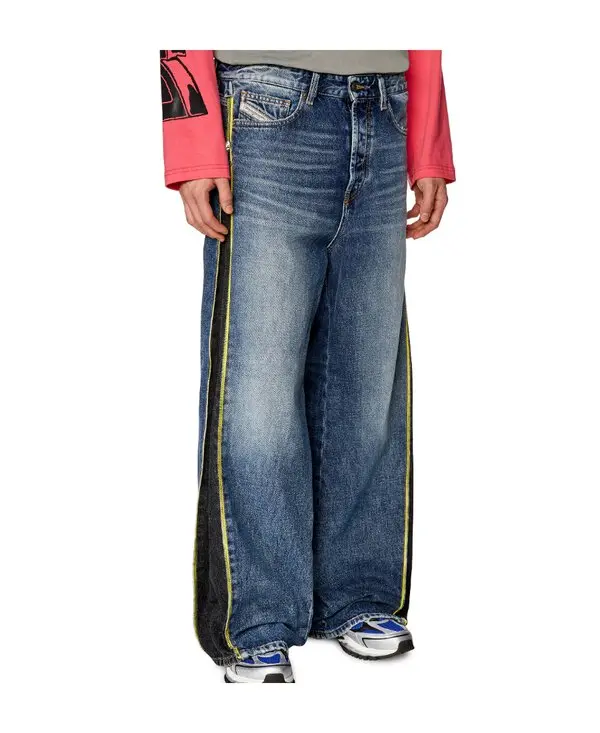 DIESEL® Logo-patch Wide-leg Jeans