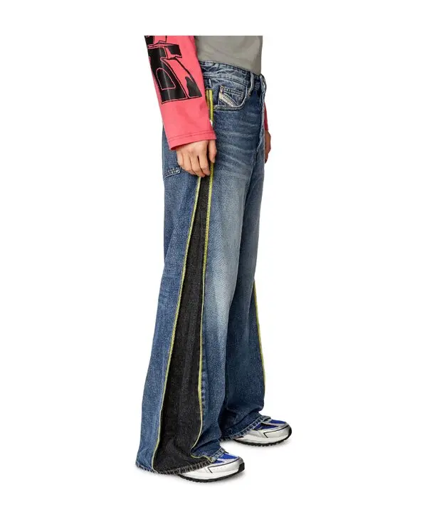 DIESEL® Logo-patch Wide-leg Jeans