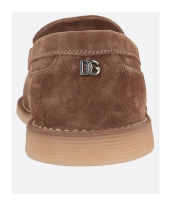 Dolce & Gabbana Dg Logo Loafers - Brown