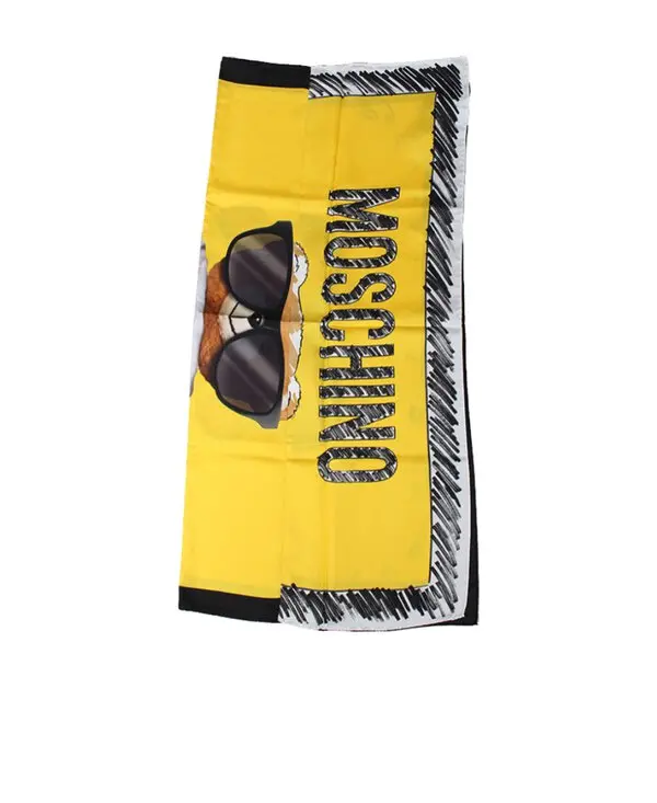 Moschino Teddy Bear Printed Scarf