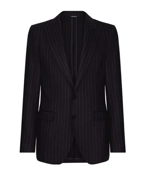 Dolce & Gabbana Pinstriped Taormina-fit Jacket - Blue