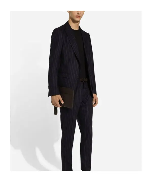 Dolce & Gabbana Pinstriped Taormina-fit Jacket - Blue