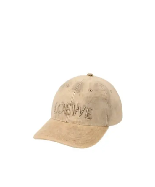 Loewe Embroidered Denim Baseball Cap - Nude