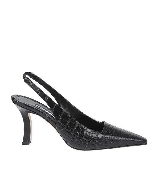Manolo Blahnik Pointed-toe High-heeled Sandals - Black