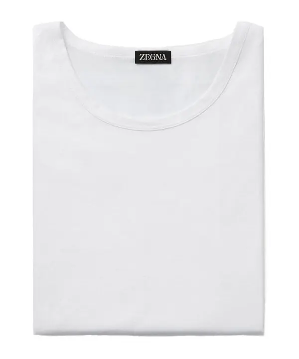 Zegna Round Neck Sleeveless Vest - White