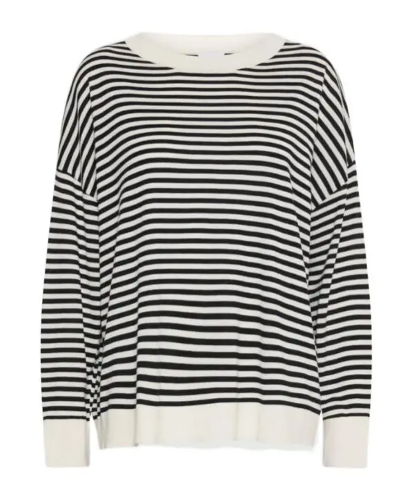 Marella Oversized Striped Crew-neck Sweater