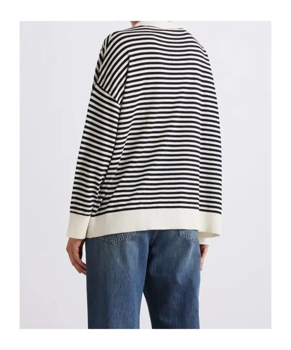 Marella Oversized Striped Crew-neck Sweater
