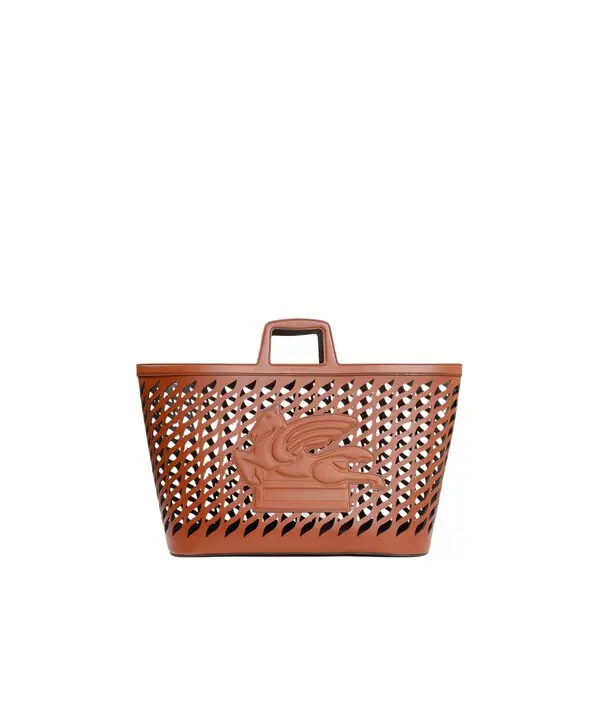 Etro Pegaso Motif Cut-out Detailed Tote - Pink