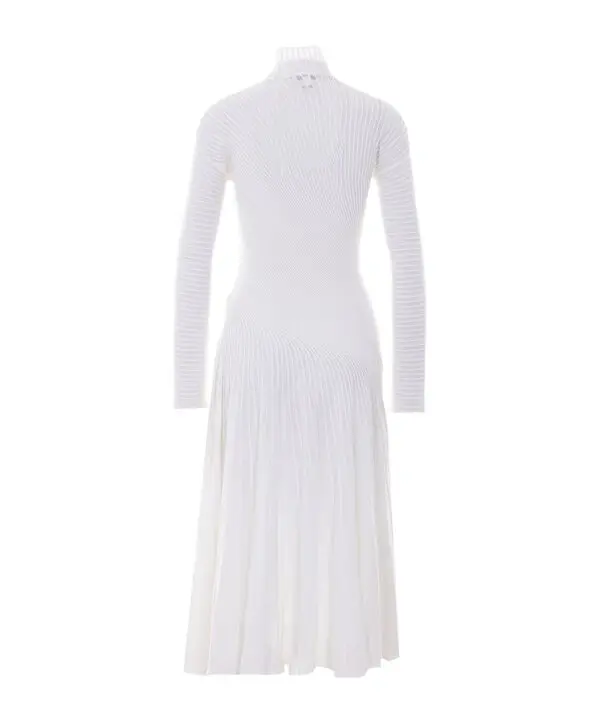 Alaïa Twisted Long Sleeve High Neck Dress
