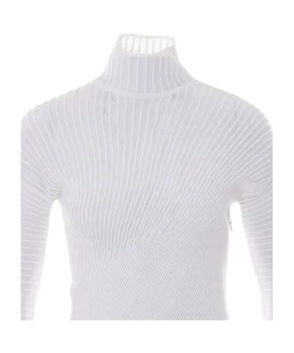 Alaïa Twisted Long Sleeve High Neck Dress