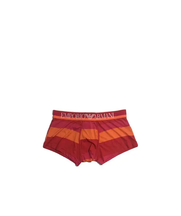Emporio Armani Striped Logo Panties - Red
