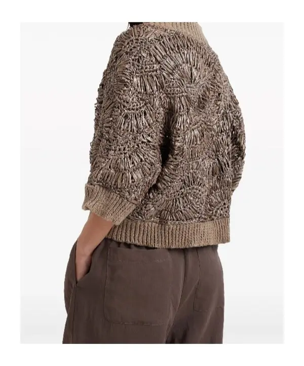 Brunello Cucinelli Embellished Knitted Cardigan