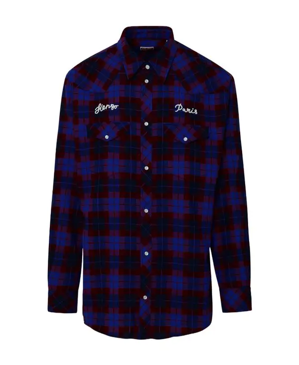 Kenzo Long Sleeved Checked Shirt