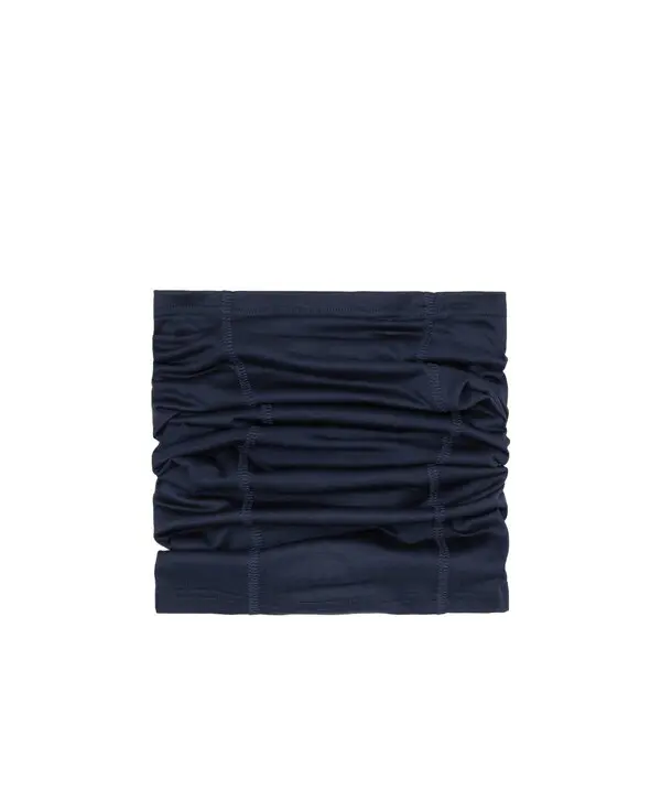 RIER Cache-cou Knitted Wool Scarf - Navy Blue