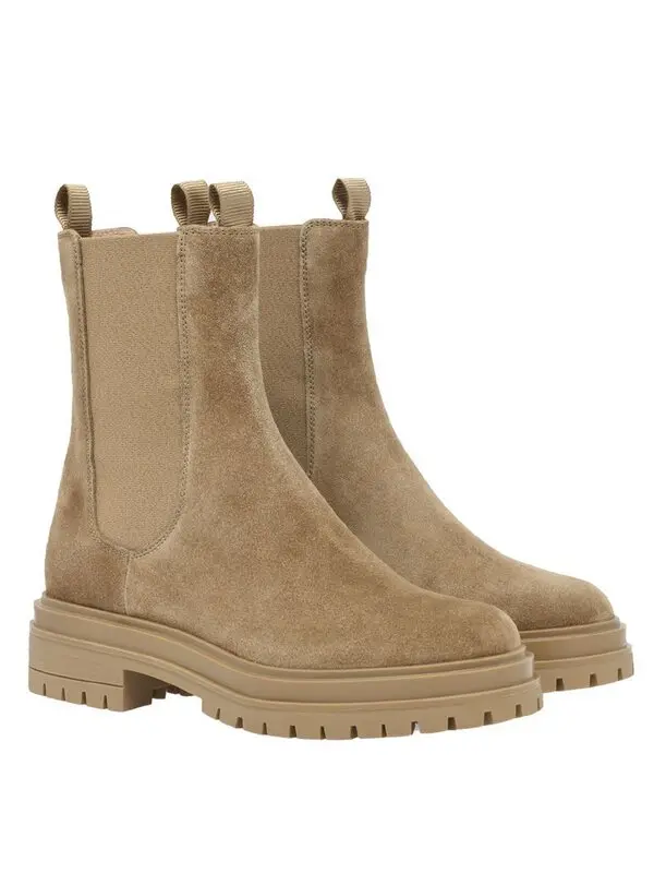 GIANVITO ROSSI Chester Round Toe Ankle Boots - Brown
