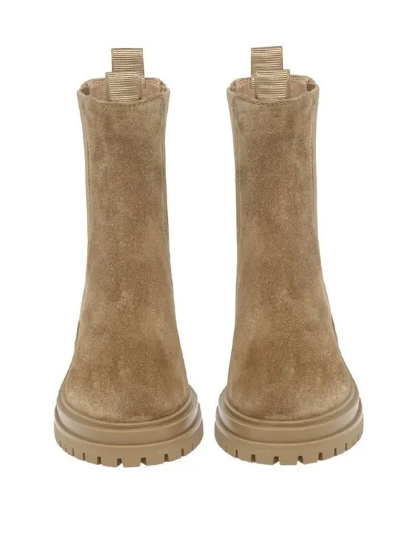 GIANVITO ROSSI Chester Round Toe Ankle Boots - Brown