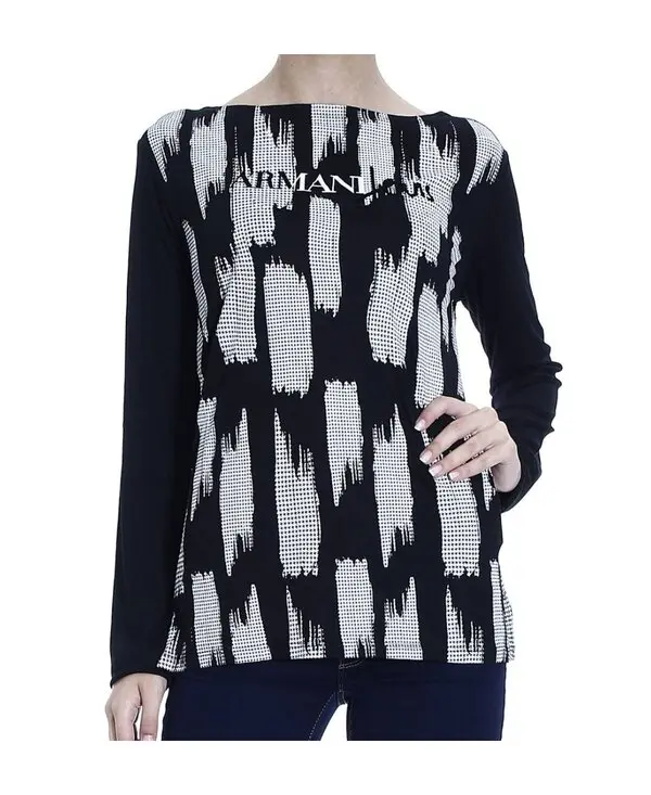 Emporio Armani Logo Details" Long Sleeve T-shirt