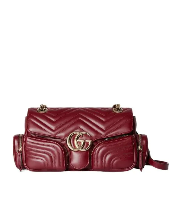 Gucci Gg Marmont Small Shoulder Bag - Red