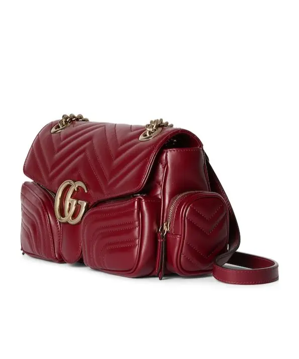 Gucci Gg Marmont Small Shoulder Bag - Red
